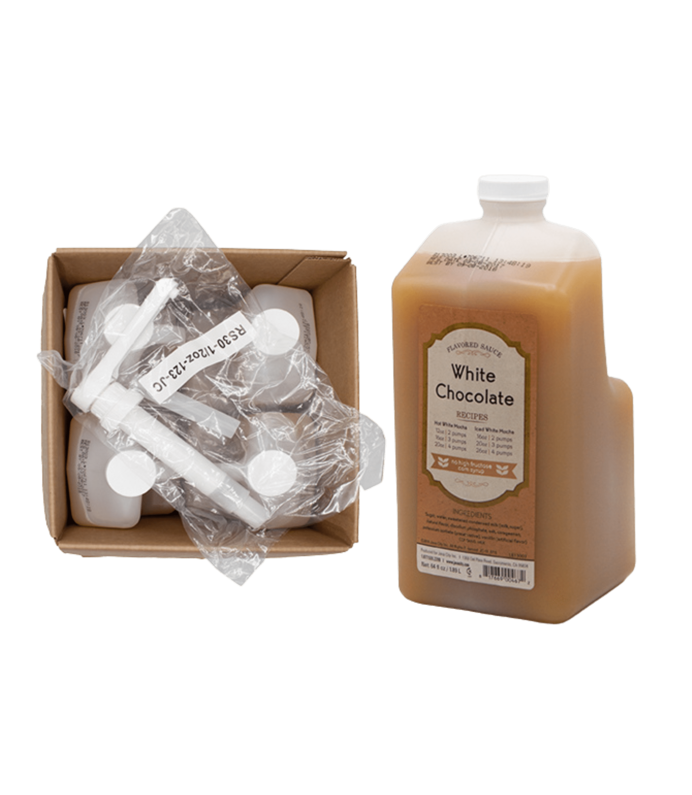 Bulk White Chocolate Sauce – Java City 64 oz Bottles, Case of 4
